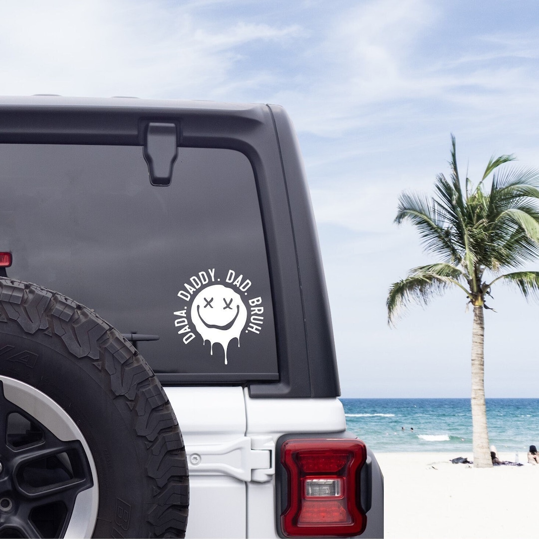 Dada Daddy Dad Bruh Decal, Dad Car Decal, Truck Decal, Car Decal, Car ...