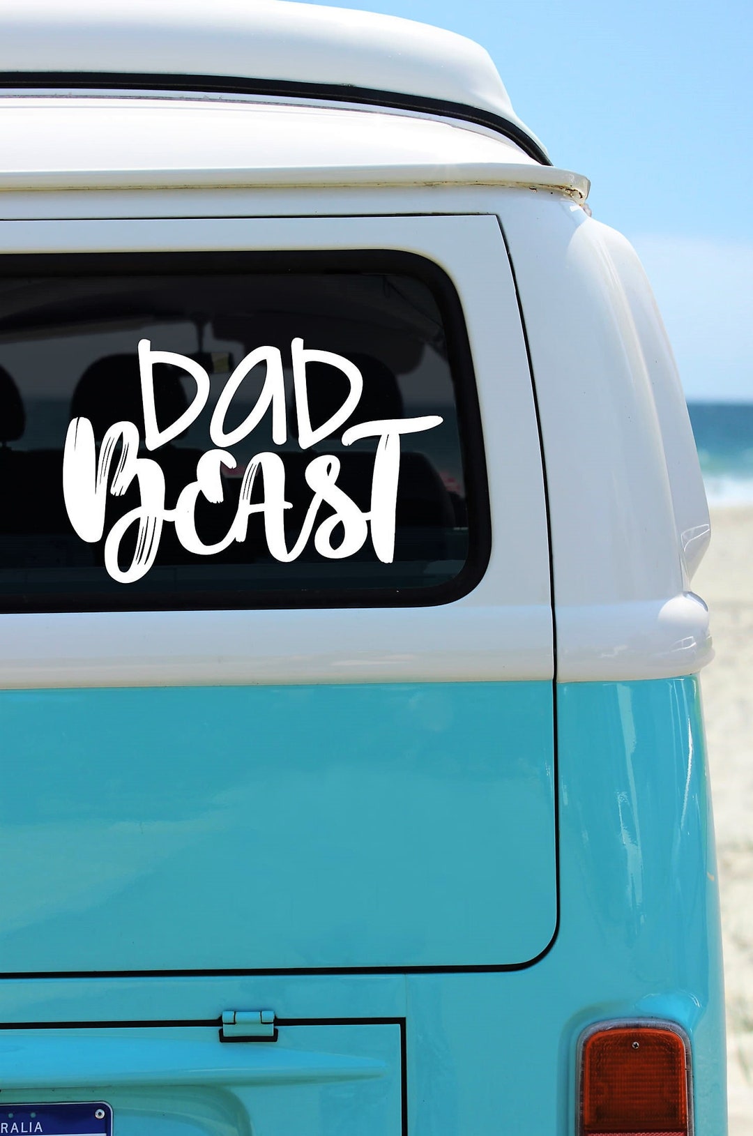 Dad Beast Car Decal, Dad Beast Car Sticker, Dad Car Decal, Dad Sticker ...