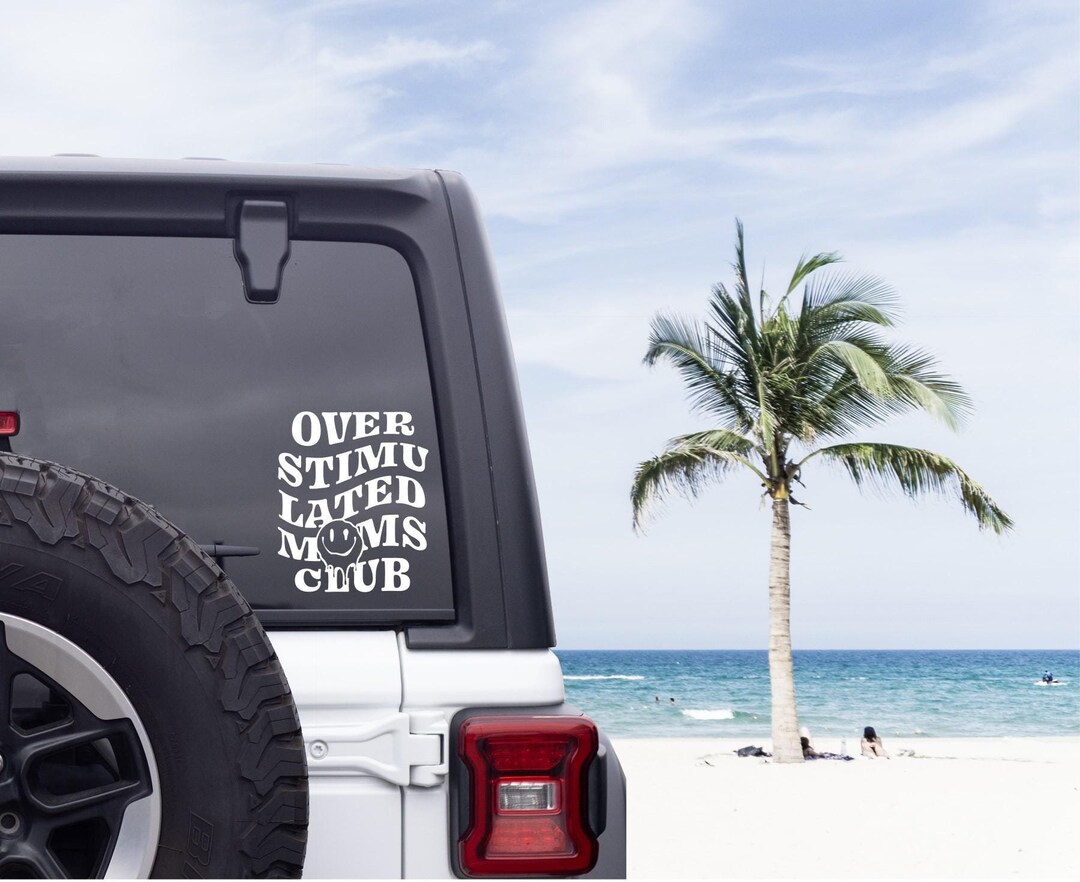 Overstimulated Moms Club Decal, Mom Car Decal, Mama Car Sticker, Mom ...
