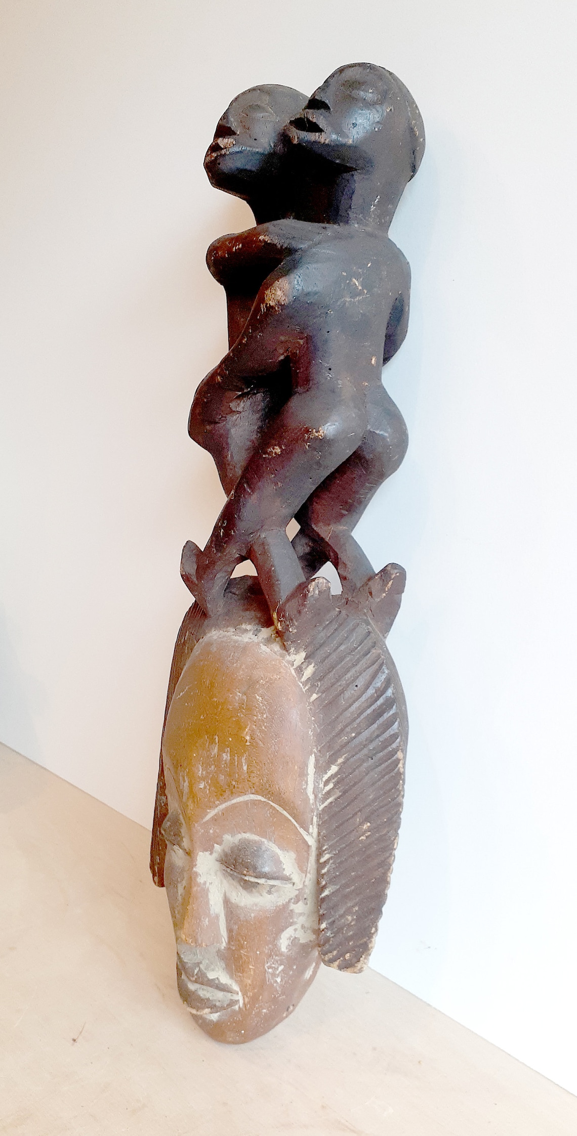 Punu Mask With Embracing Figures - Etsy