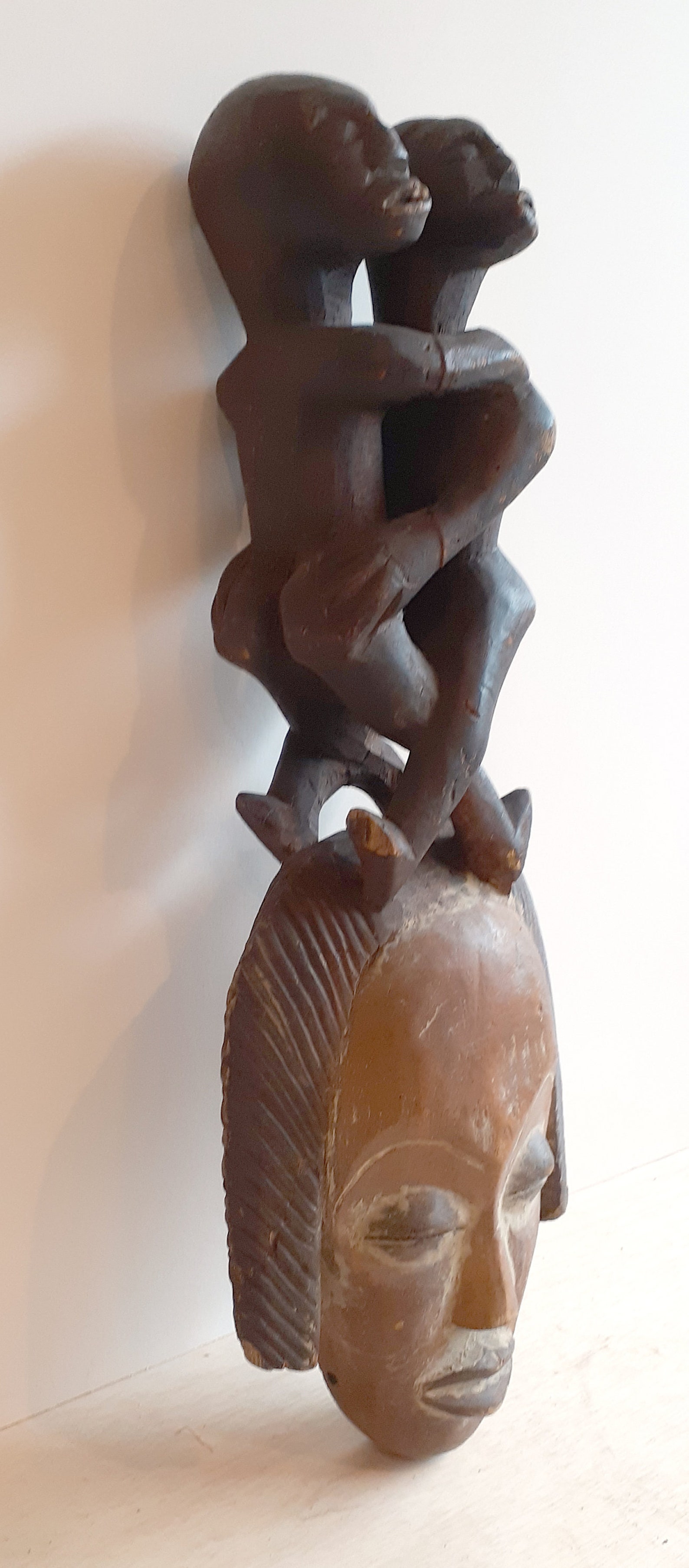 Punu Mask With Embracing Figures - Etsy