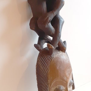 Punu Mask With Embracing Figures - Etsy