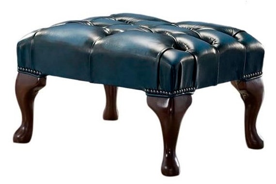 Traditional Chesterfield Queen Anne Footstool 100% Antique | Etsy
