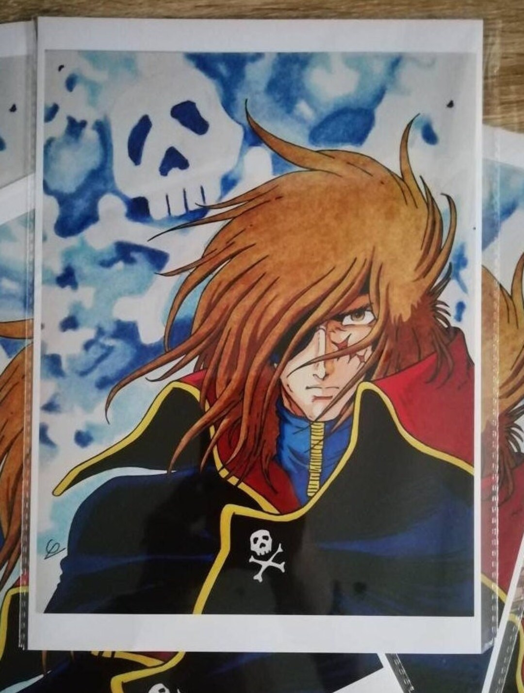 Reproduction of My Original Captain Harlock Drawing - Etsy UK