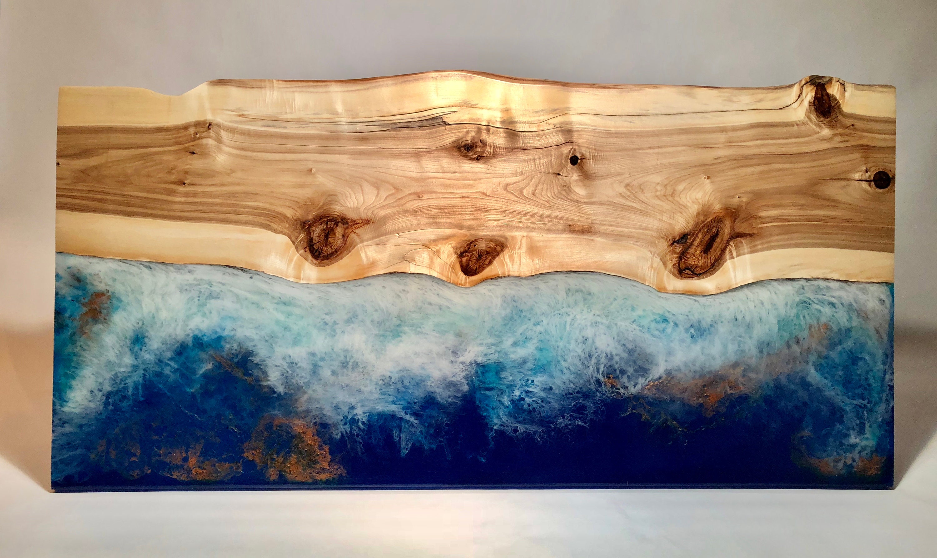 Live Edge Resin Art "exxon Valdez" SOLD - Etsy