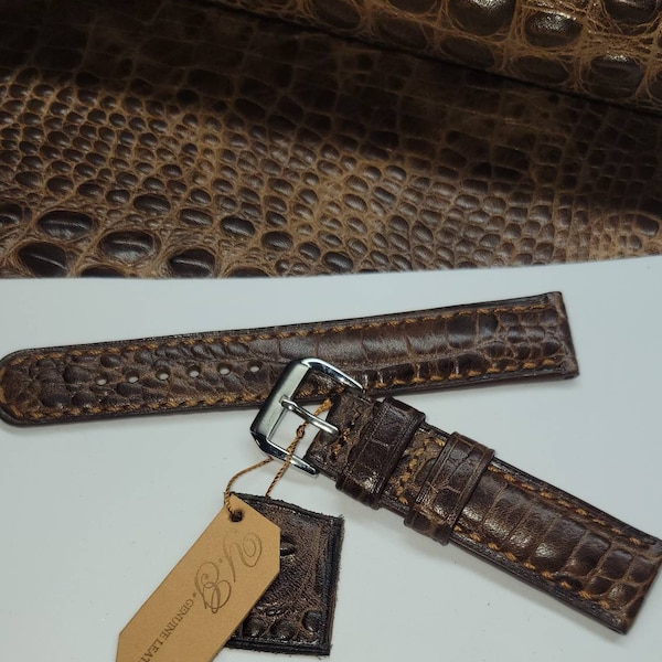 Crocodile Watch Strap - Etsy