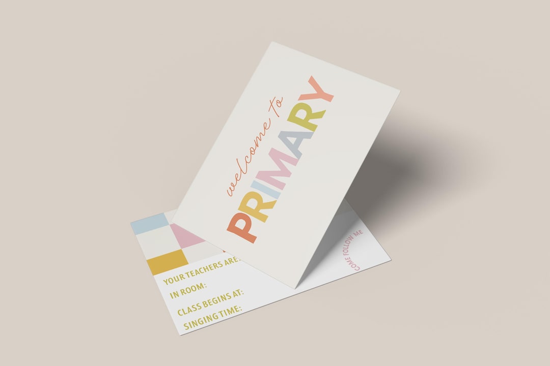 New Class Postcards - Primary Postcards - 2025 Primary Cards - LDS Primary - Primary 2025 - Come ...