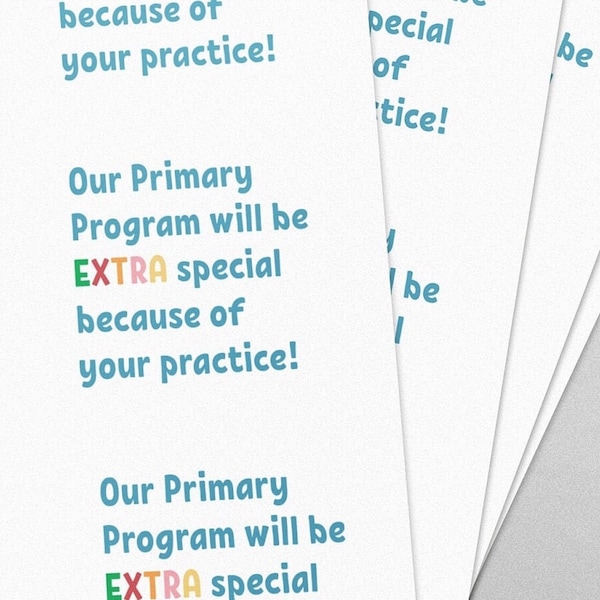 Primary Program Thank You - Etsy