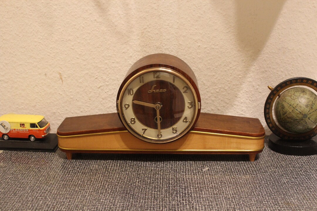 SIECO Buffet Clock Mantel Clock Mid Century Modern 60s Vintage Quartz ...