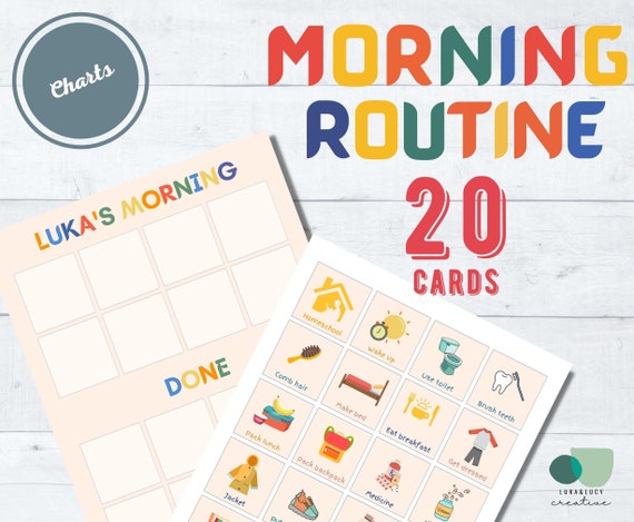 Morning Routine Chart for Toddlers Custom Kids Routine Chart - Etsy