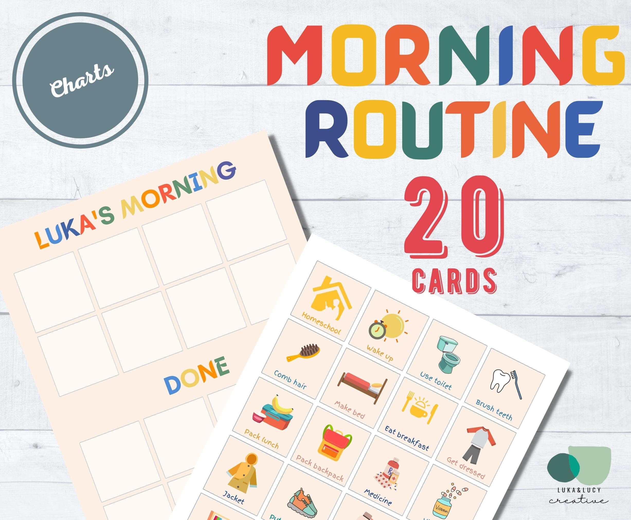 Morning Routine Chart for Toddlers, Custom Kids Routine Chart, Editable ...