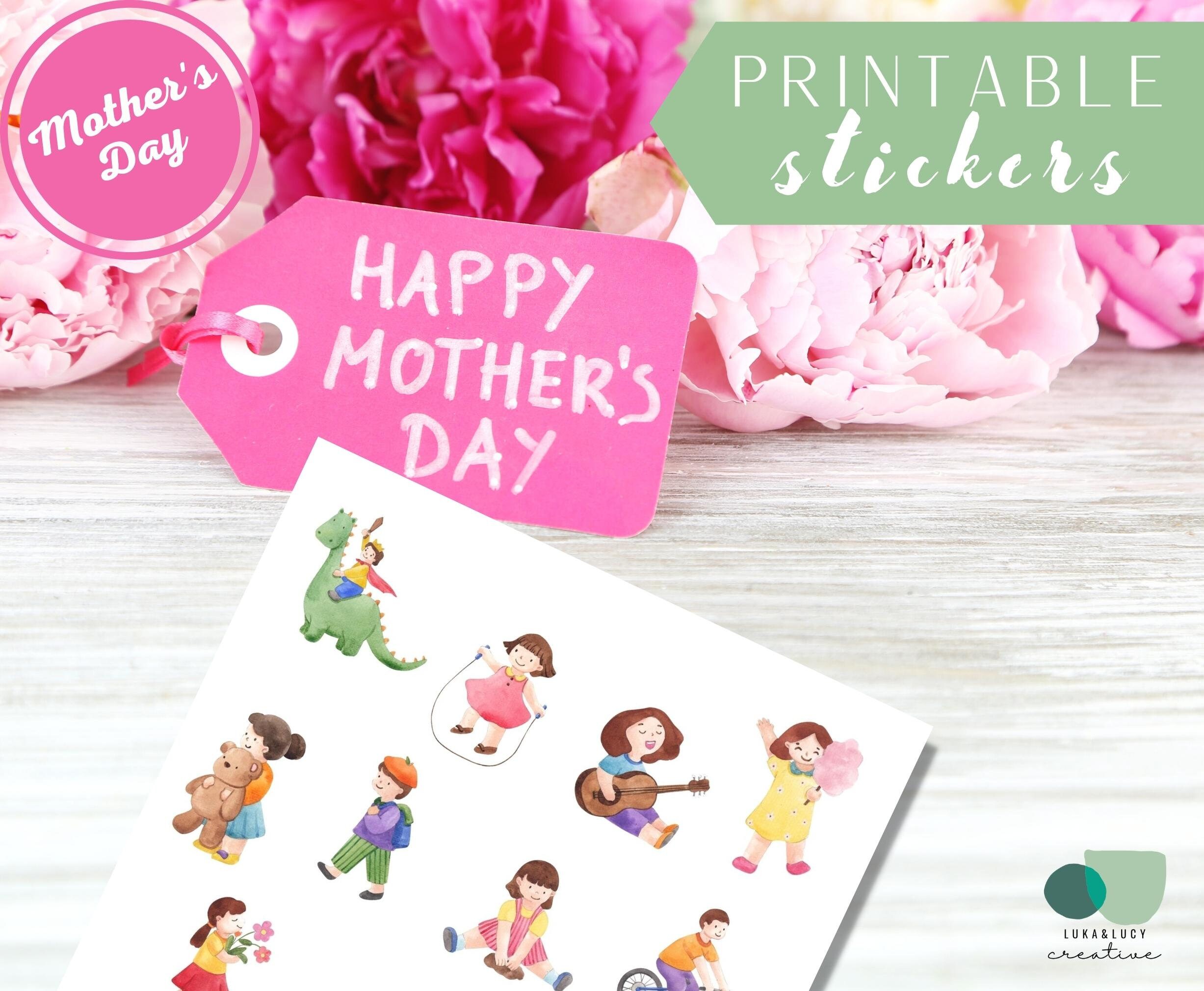 Printable Planner Stickers Instant Download 8.5x11 In, Mother's Day ...
