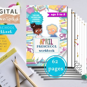 April Preschool Workbook, Fun and Easy Preschool Activities Printable ...