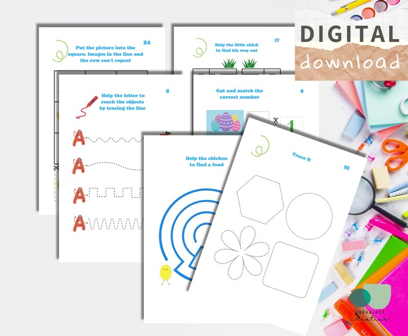 April Preschool Workbook, Fun and Easy Preschool Activities Printable ...
