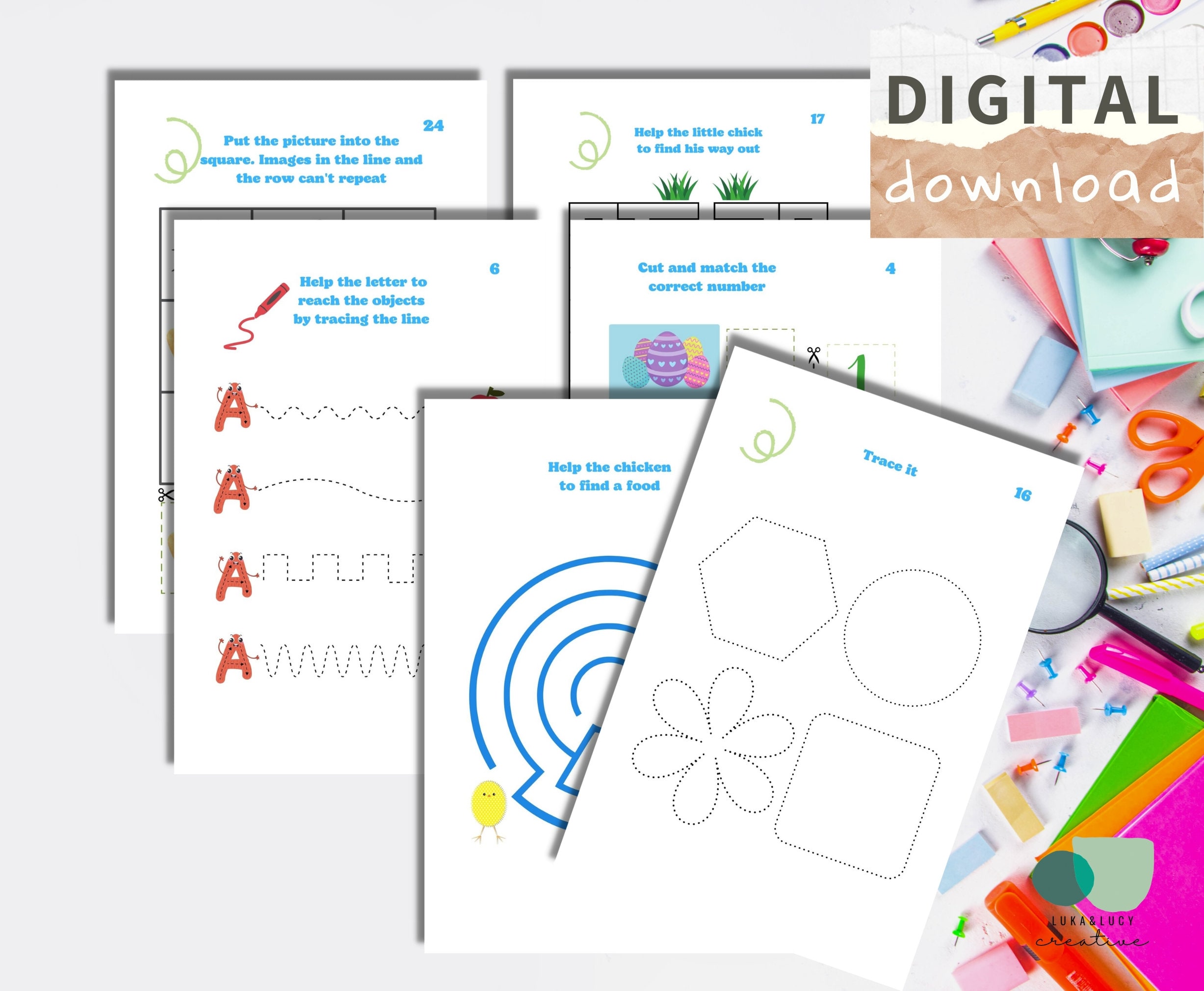 April Preschool Workbook, Fun and Easy Preschool Activities Printable ...