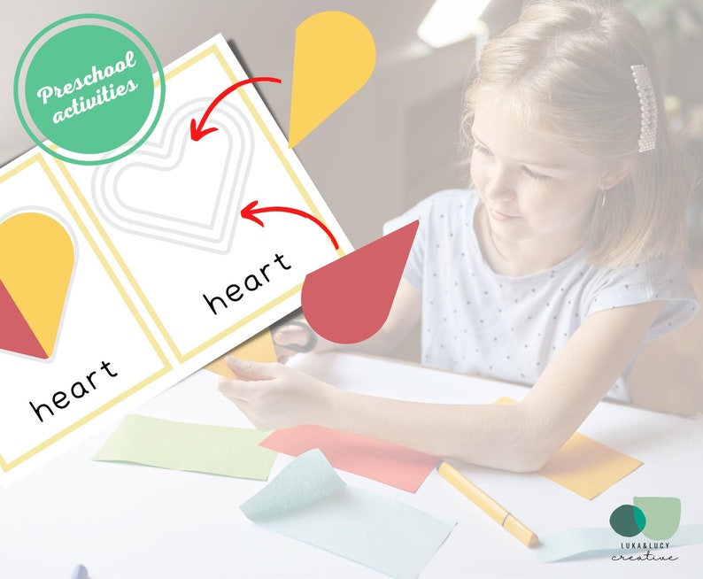 Preschool Shape Cards, Shape Matching Flashcards, Montessori Cards for ...