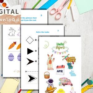 April Preschool Workbook, Fun and Easy Preschool Activities Printable ...