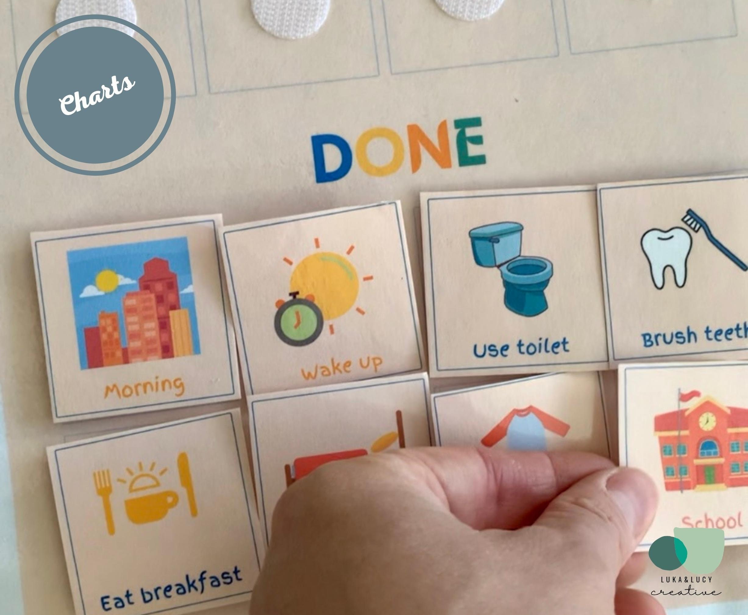 Morning Routine Chart for Toddlers, Custom Kids Routine Chart, Editable ...