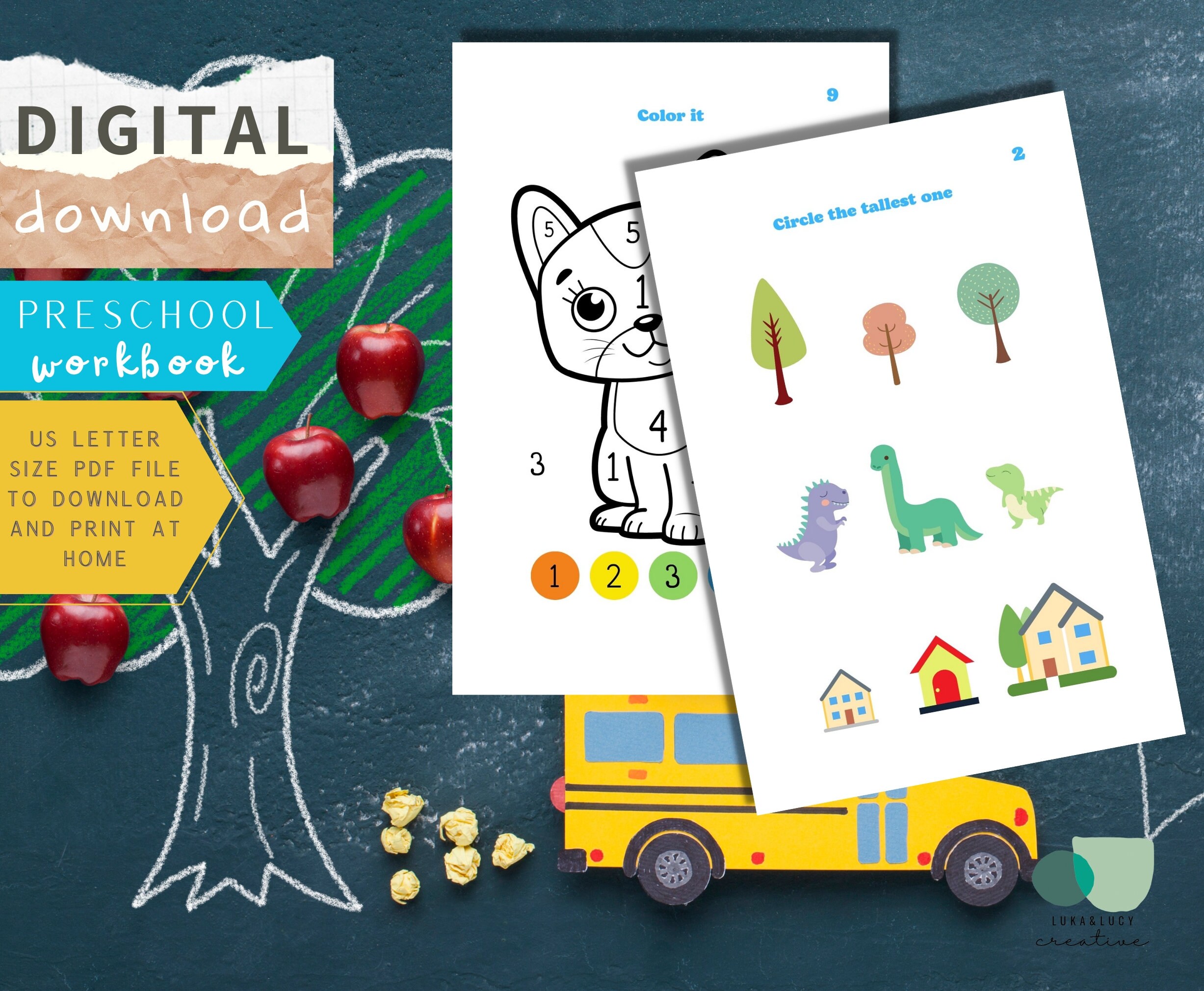 April Preschool Workbook, Fun and Easy Preschool Activities Printable ...