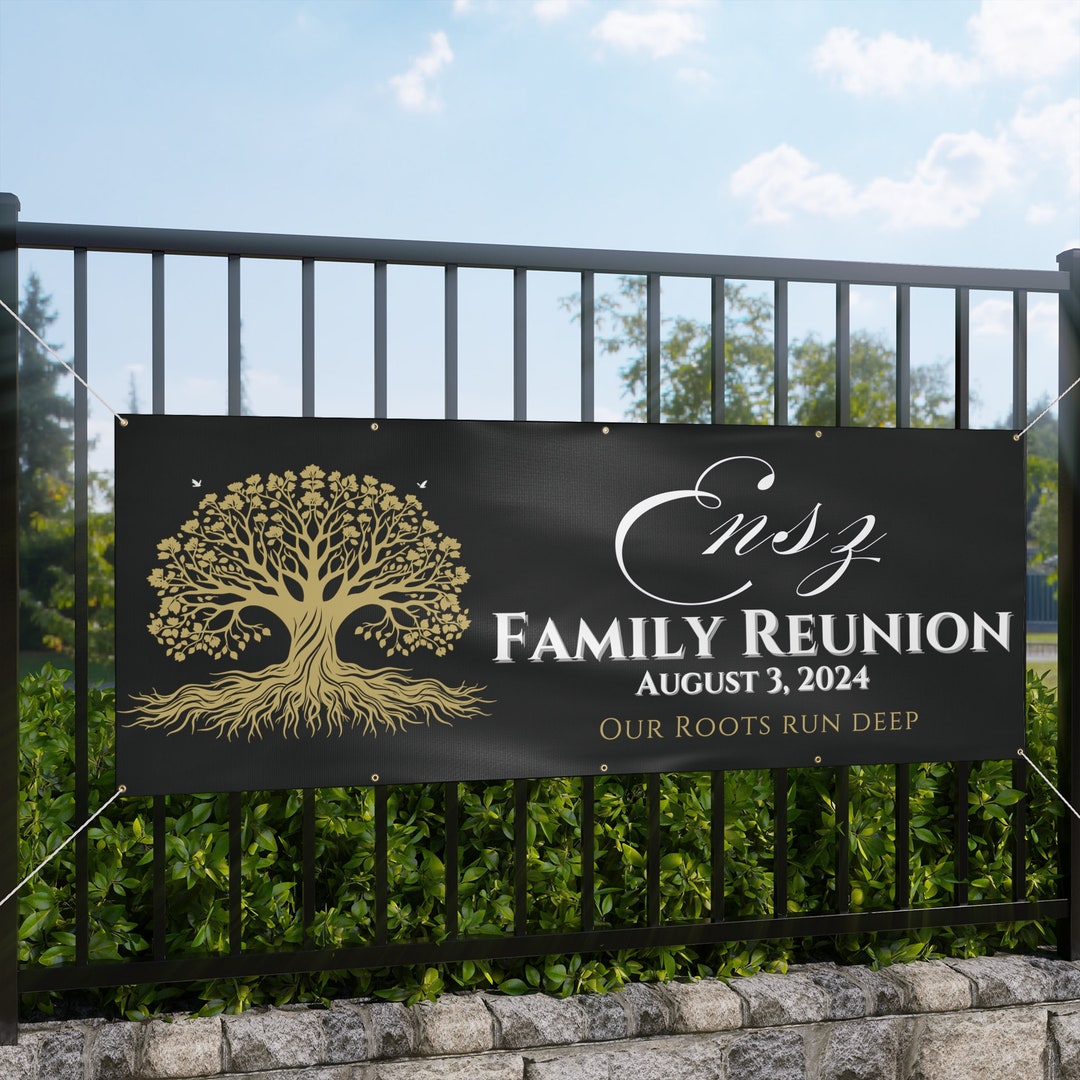 Custom Matte Banner Personalized Banner Family Reunion Banner Party ...