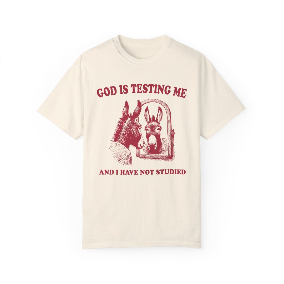 God is Testing Me Shirt Donkey Shirt Meme Shirt Gen Z Shirt Weirdcore ...