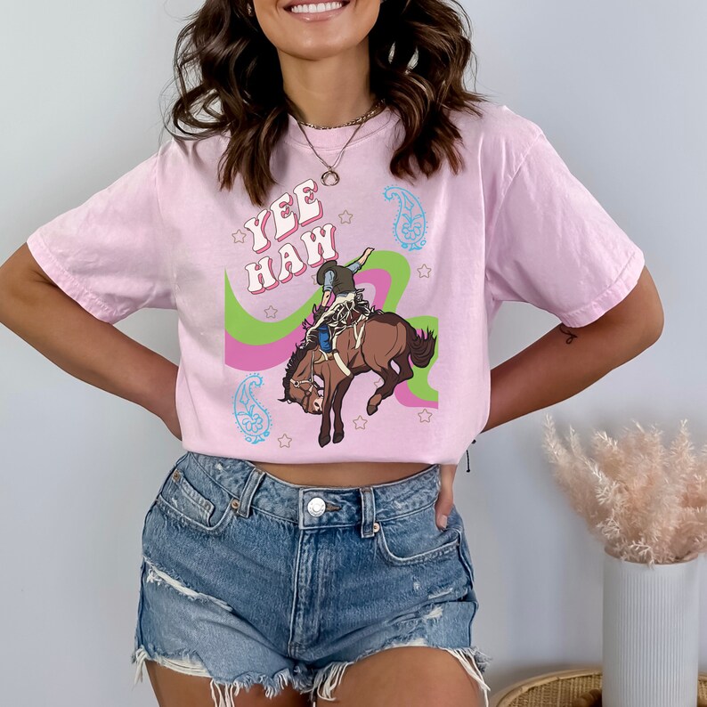 Yee Haw Shirt Coastal Cowgirl Cosmic Cowgirl Yeehaw Shirt Rodeo Mom ...
