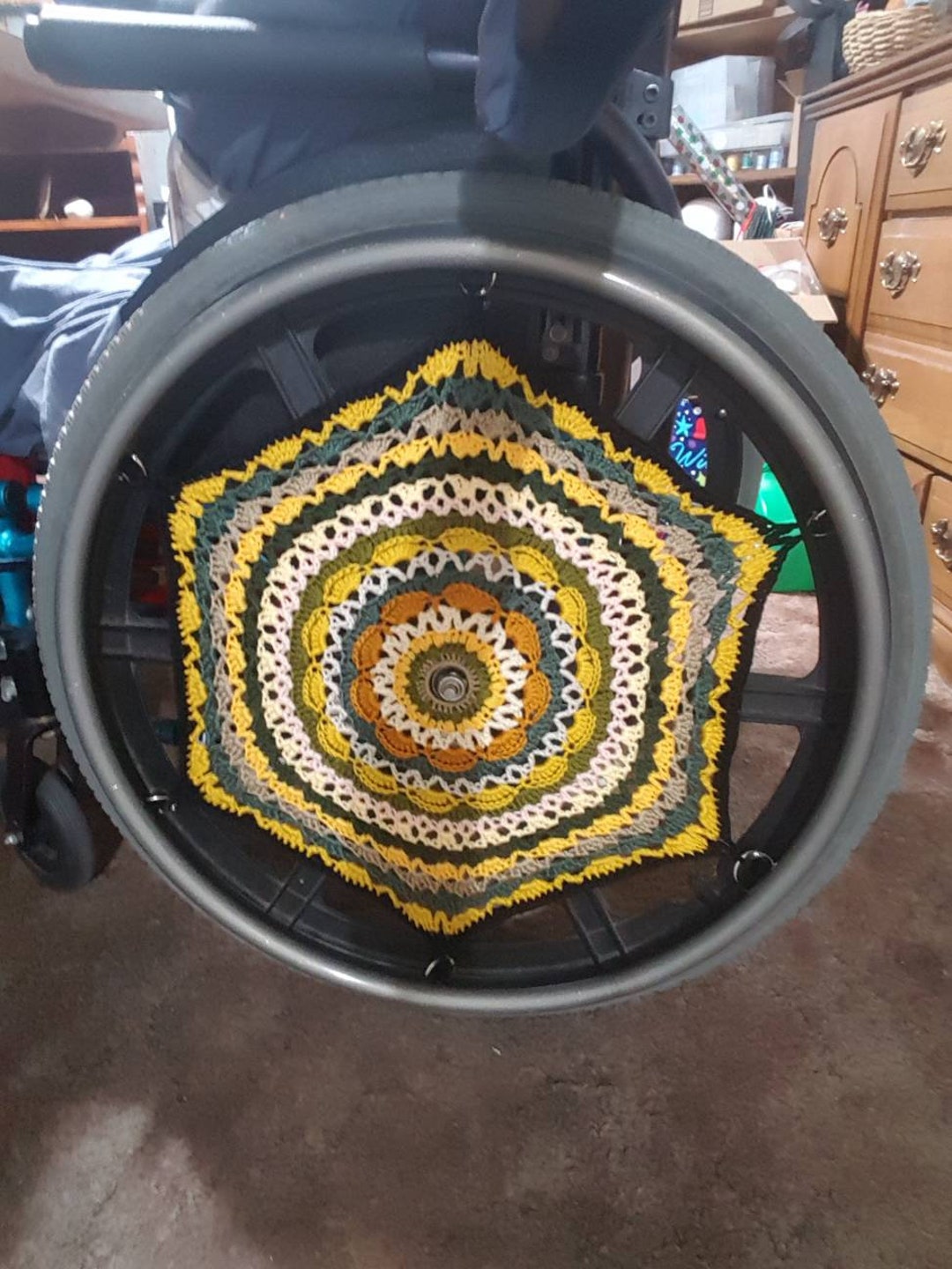 1 (one) Wheelchair Wheel Cover Ready to Ship Spoke Cover Wheel Wall ...