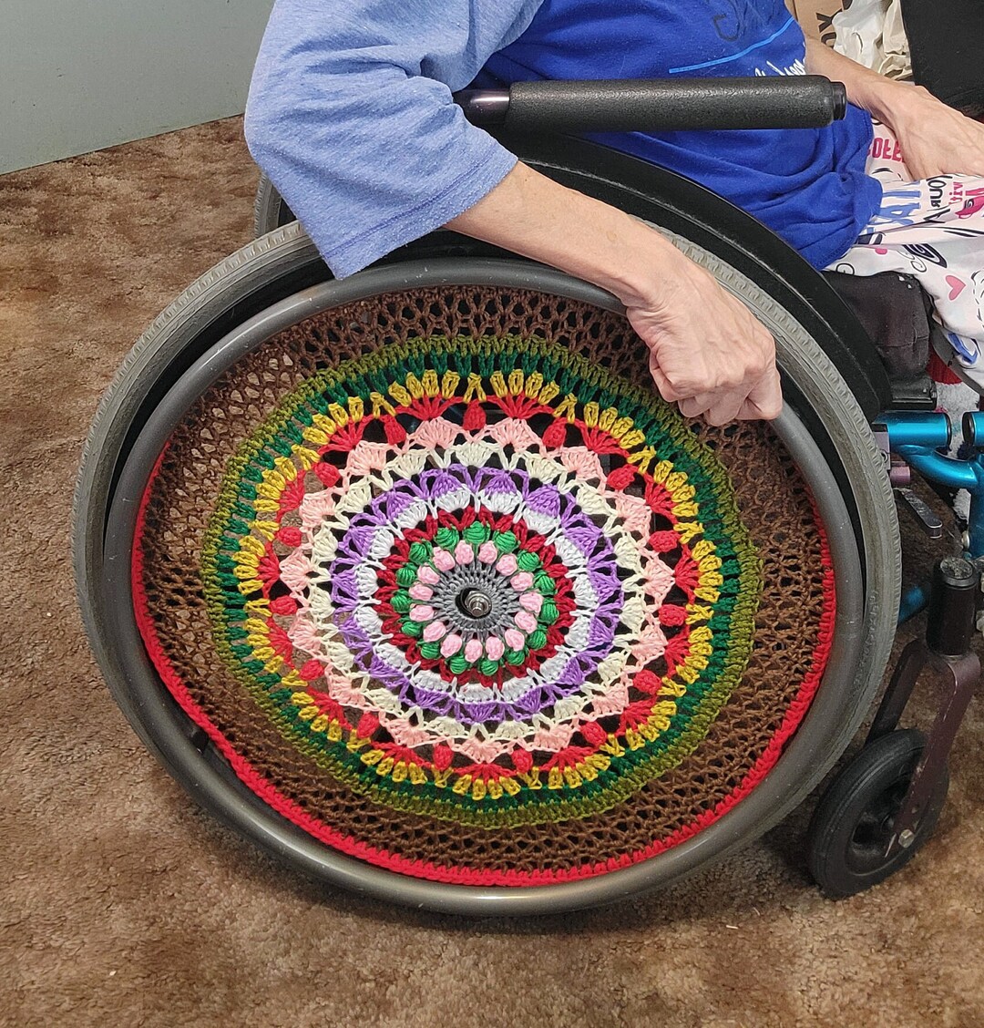 24" - One (1) Wheelchair Wheel Cover Ready to Ship for Free Spoke Cover ...