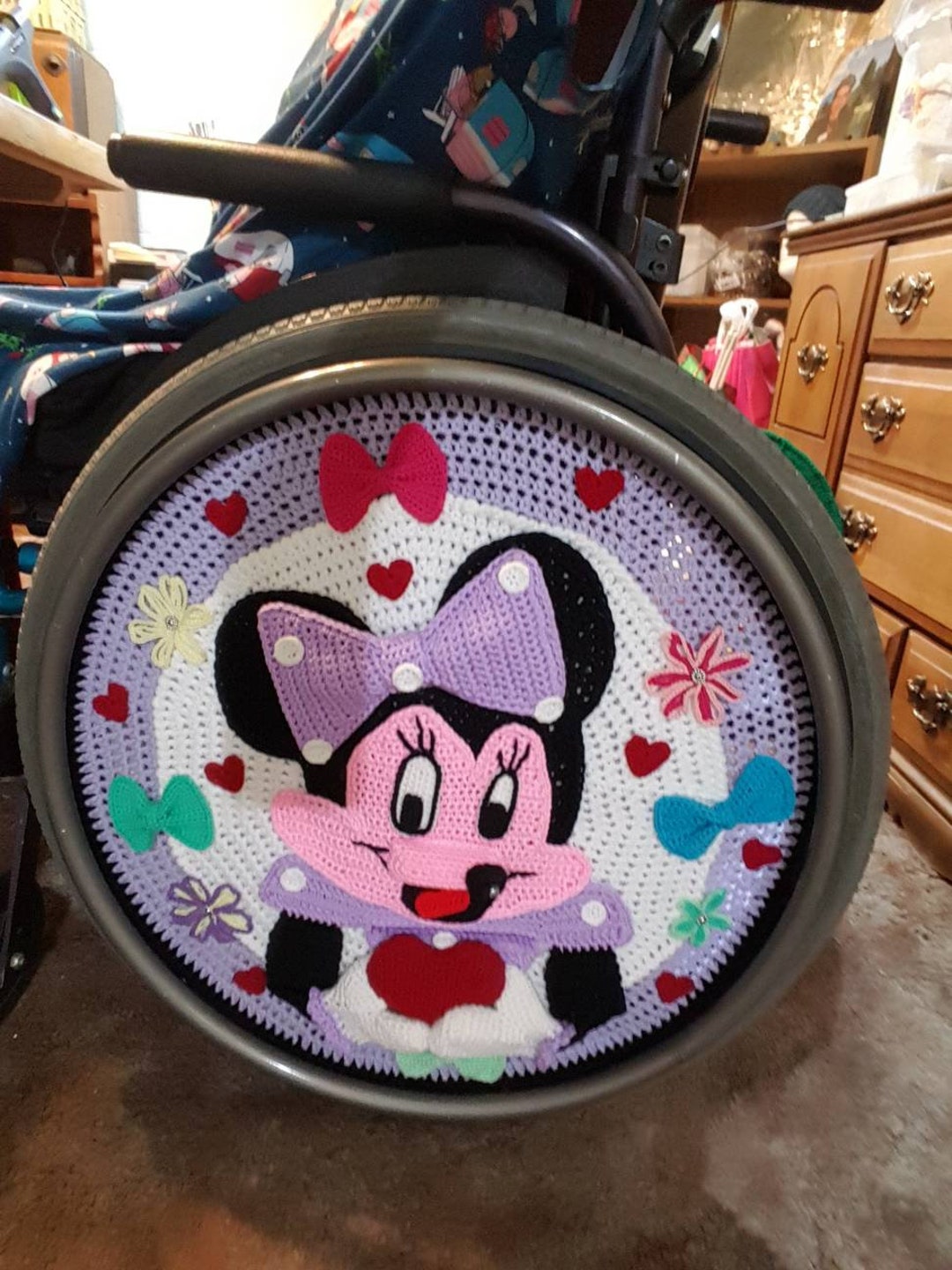 24" - One (1) Wheelchair Wheel Cover Ready to Ship Spoke Cover Wheel ...