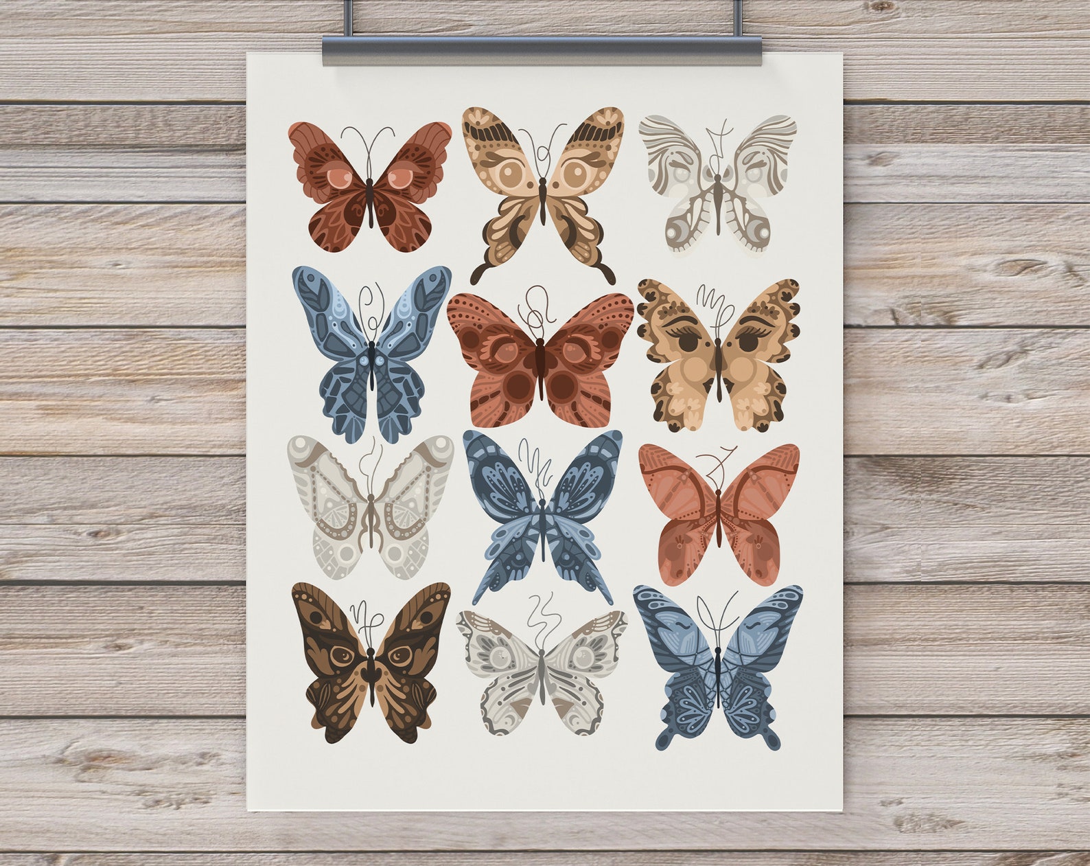 Zodiac Butterfly Art Print // 11x14 // decoración de la habitación ...