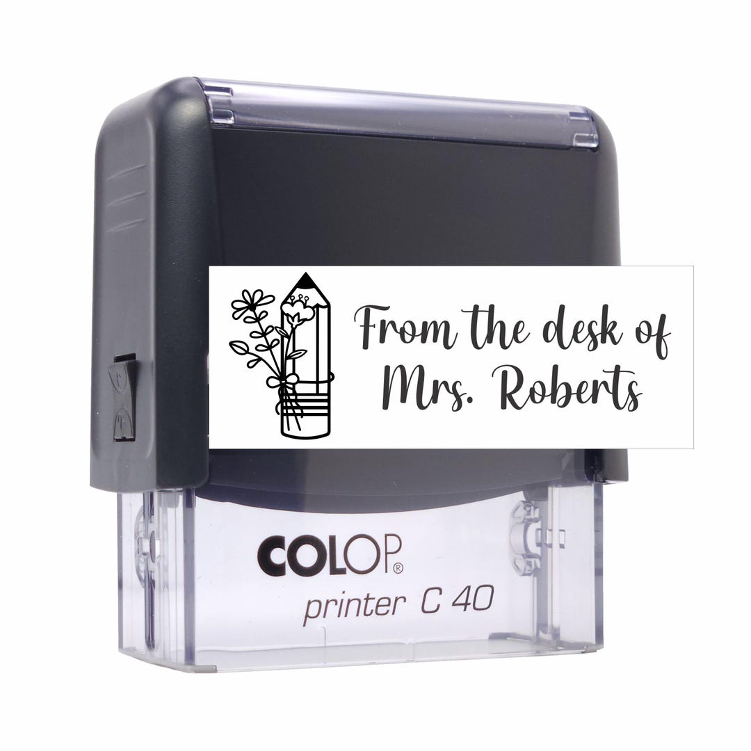 Teacher Stamp | Custom Name Stamp With up to Three Lines | Self-inking ...