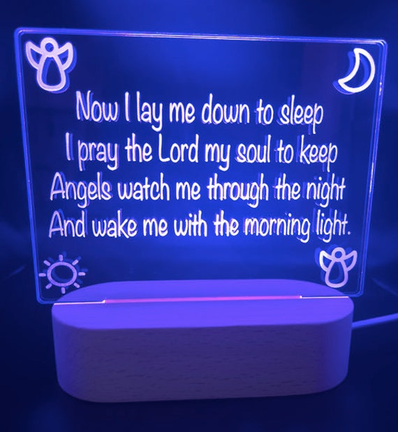 Bedtime Prayer Color Changing Light Religious Angel Night - Etsy