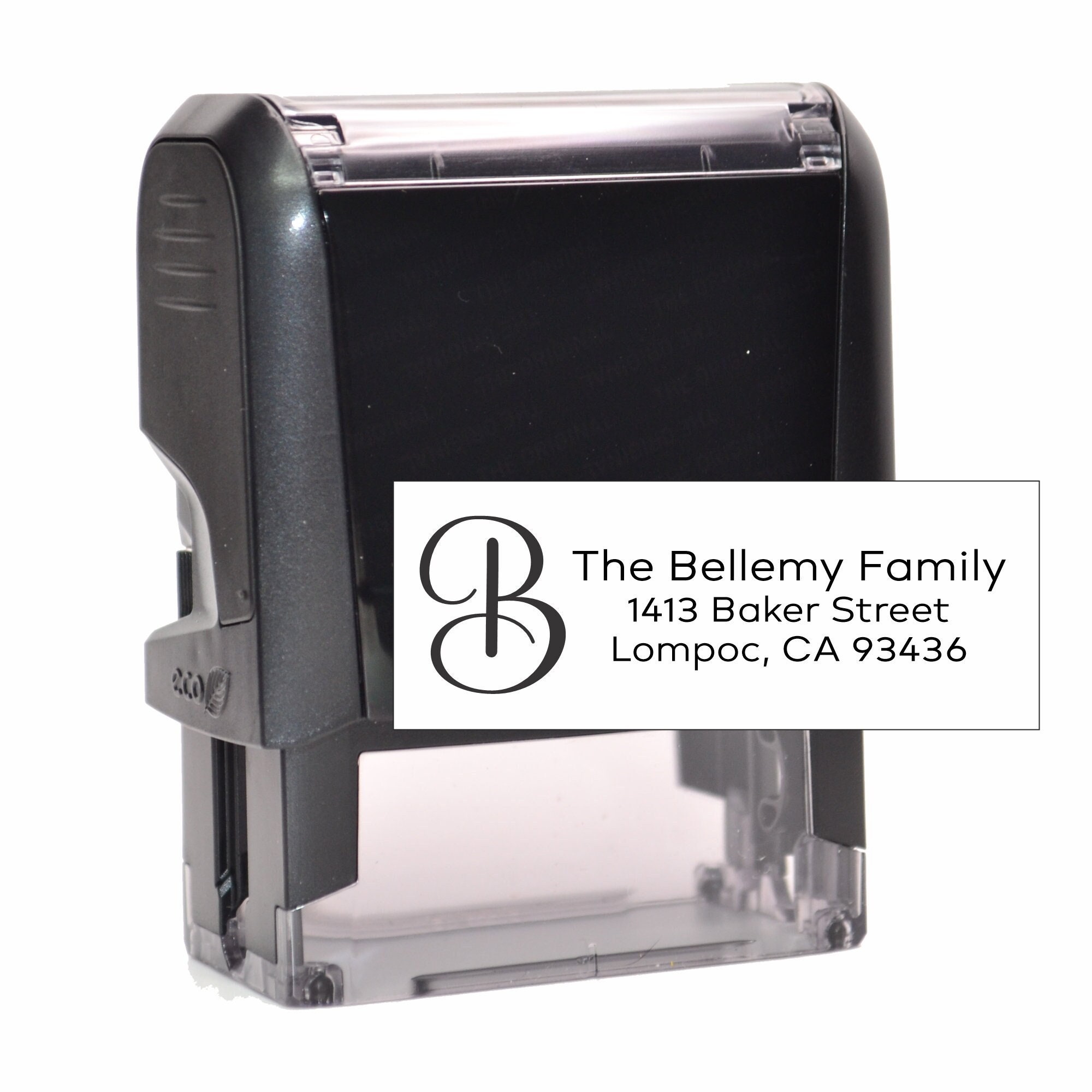 Monogram Return Address Stamp Custom Self-inking Stamp With up to Three ...