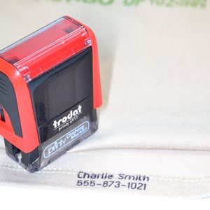 Clothes Name Label Stamp | Perfect for Back to School. Uniforms, Gym ...