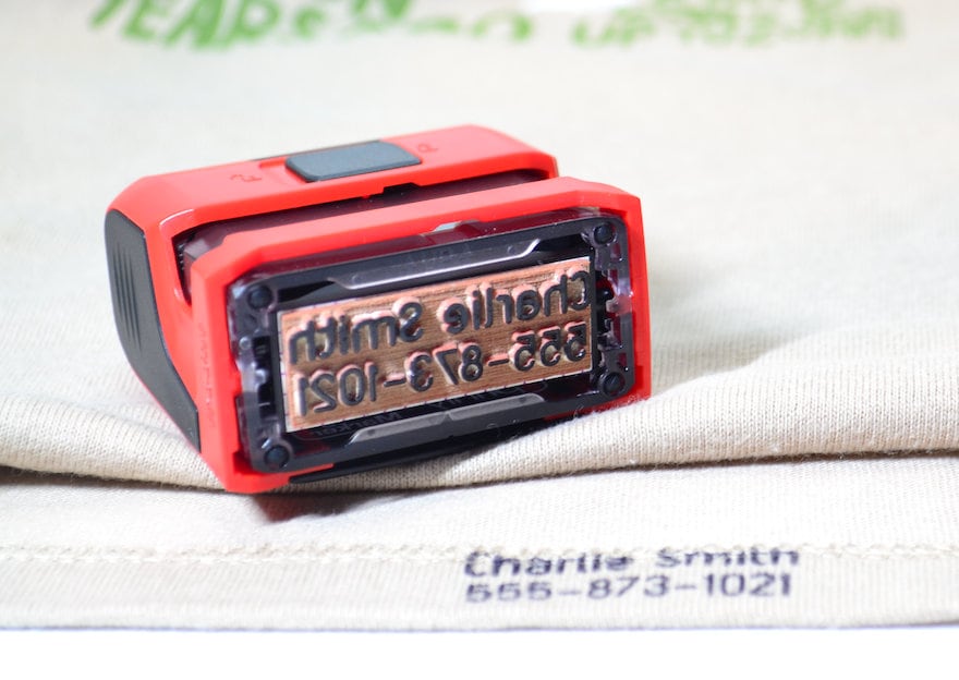 Clothes Name Label Stamp Perfect for Back to School. Uniforms, Gym ...