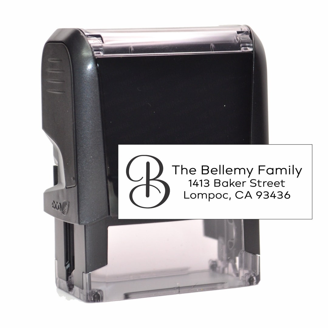 Monogram Return Address Stamp | Custom Self-inking Stamp With up to ...