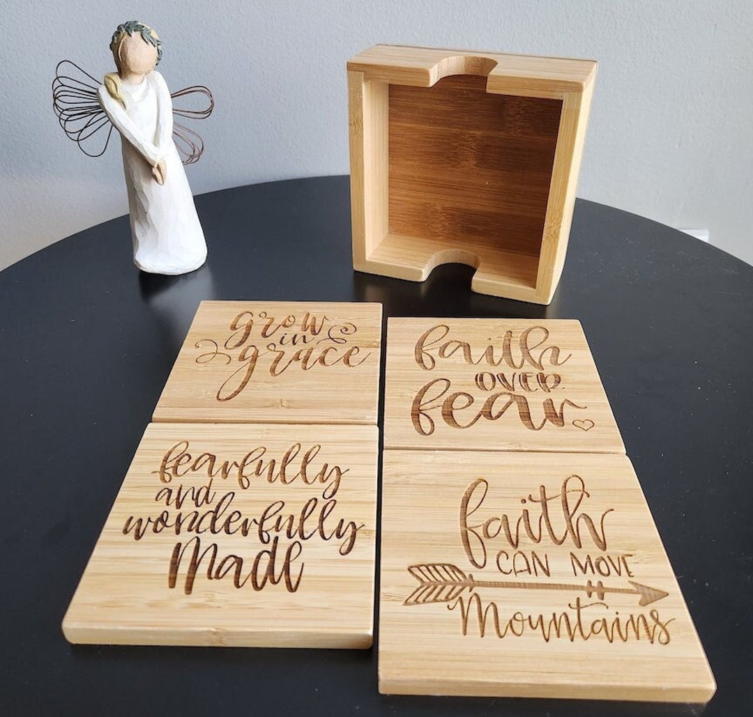 Motivational Christian Coasters, Bible Quotes, Gift for Christian Home ...