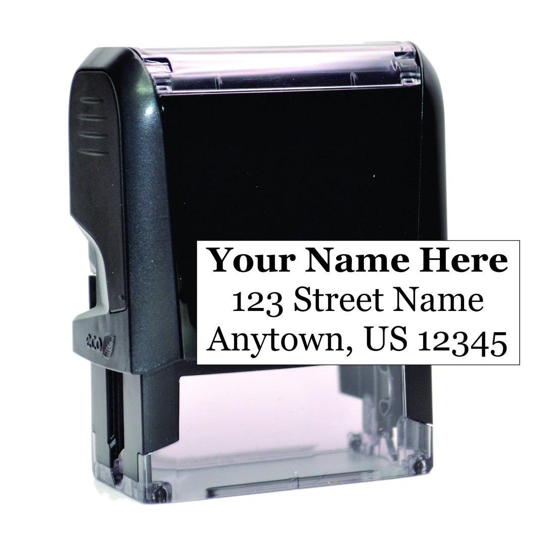 Return Address Stamp | Custom Self-inking Stamp With up to Three Lines ...