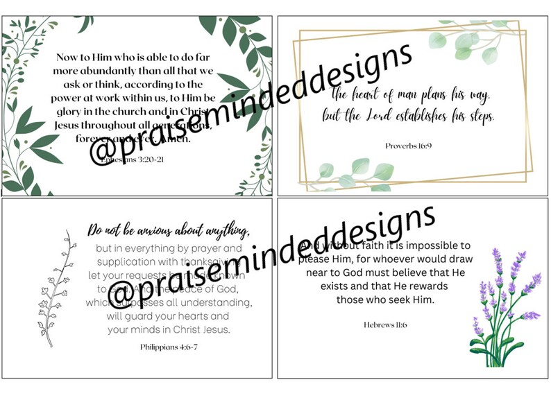 Bible Verse Cards, Weekly Scripture Cards, Scripture Memorization Cards ...