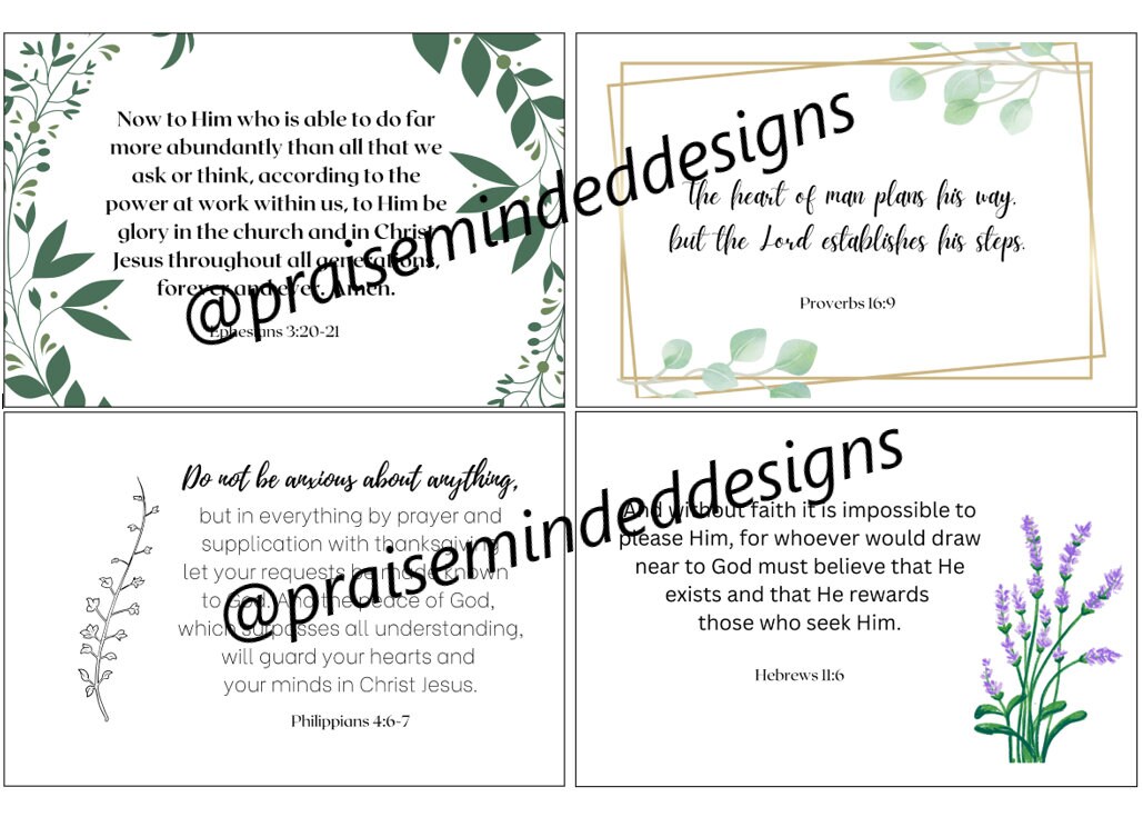 Bible Verse Cards, Weekly Scripture Cards, Scripture Memorization Cards ...