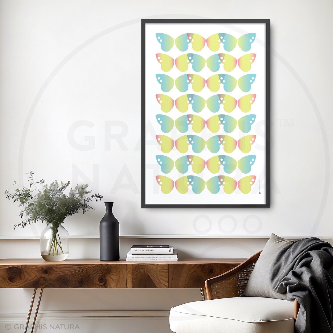 Butterfly Art Print, Butterfly Wall Art Print, Colorful Butterfly ...