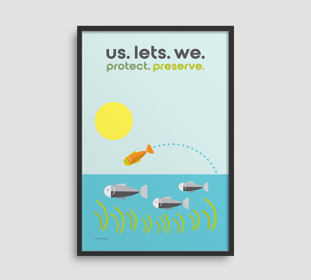 Fish Art Print Fish Conservation Poster Wildlife Fish Poster Aquatic ...