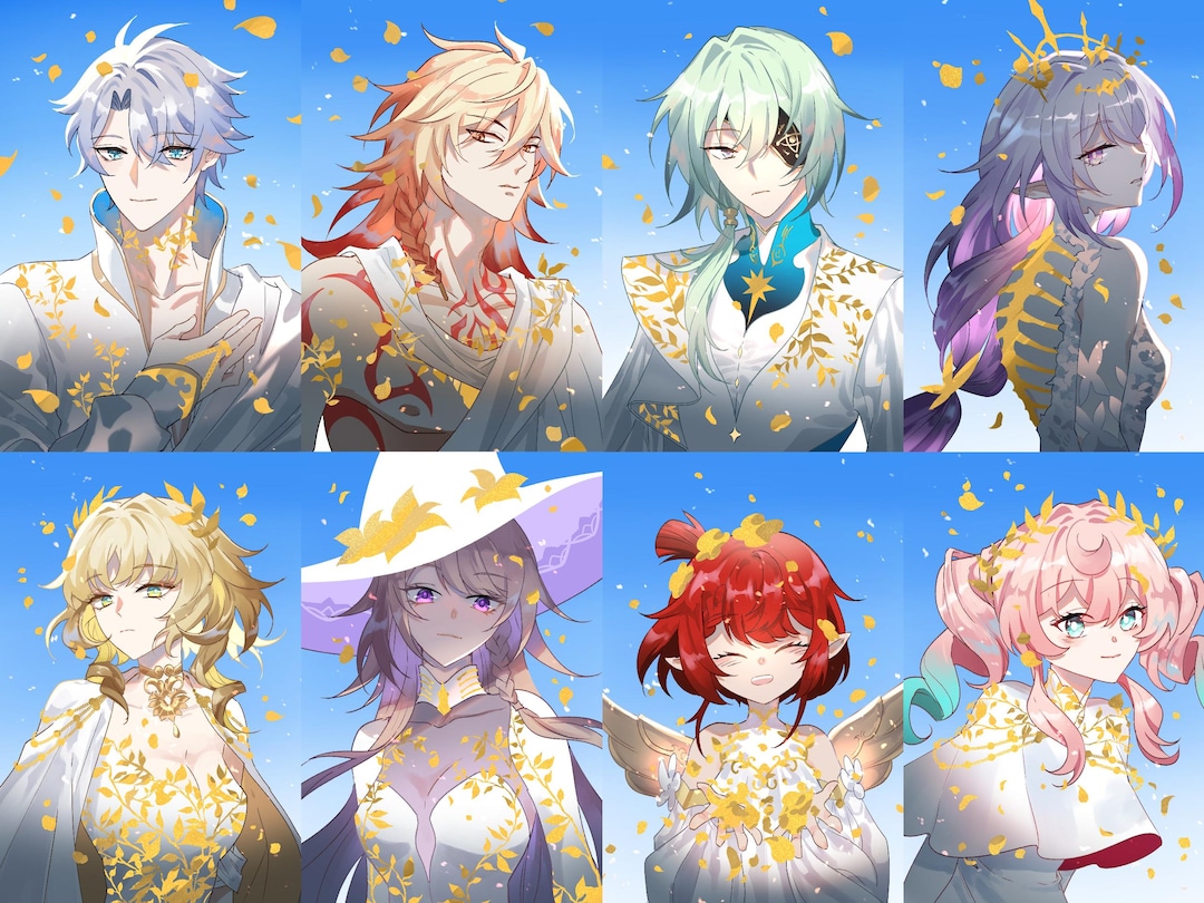 GOLD FOIL PHOTOCARDS - Honkai Star Rail, Amphoreus - Etsy