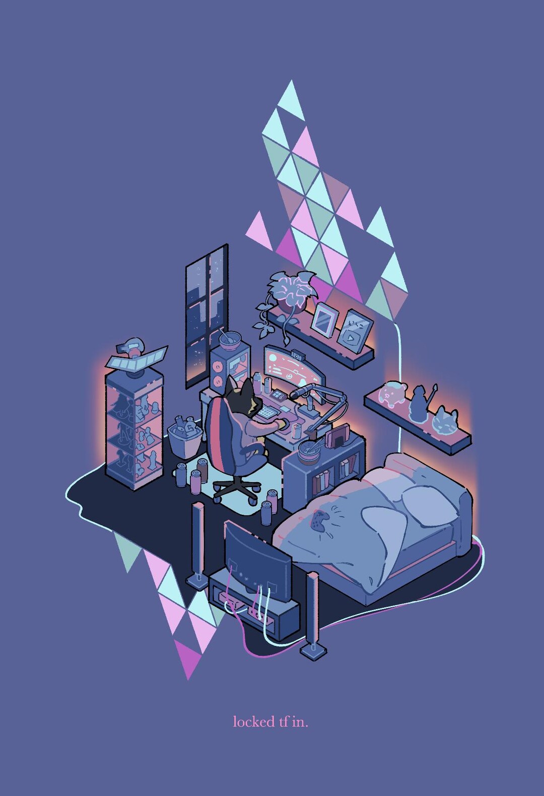 SMALL PRINT- Locked Tf In. - Etsy