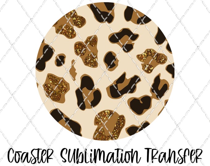 Leopard & Serape Split Coaster Sublimation Transfer Ready - Etsy