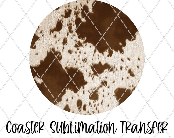 Leopard & Serape Split Coaster Sublimation Transfer Ready - Etsy