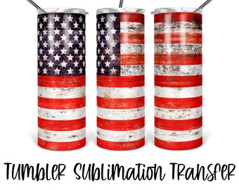 Wood Flag Tumbler Sublimation Transfer Ready to Press - Etsy