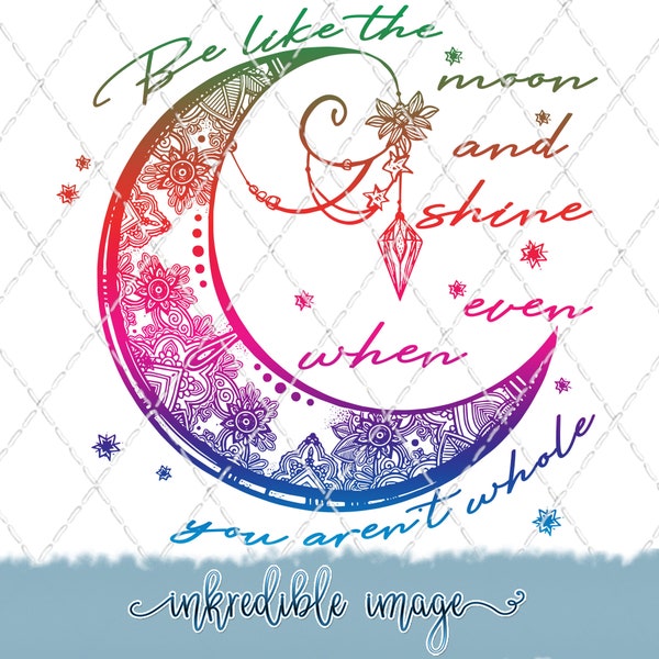 Moon Zentangle - Etsy