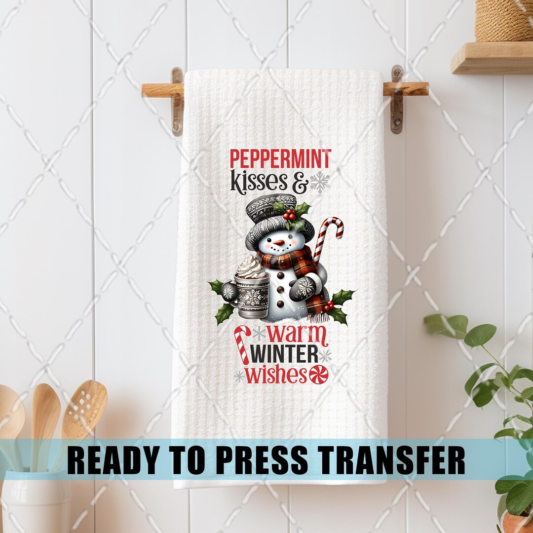 Peppermint Kisses Sublimation Transfer - Ready to Press - Heat Transfer ...