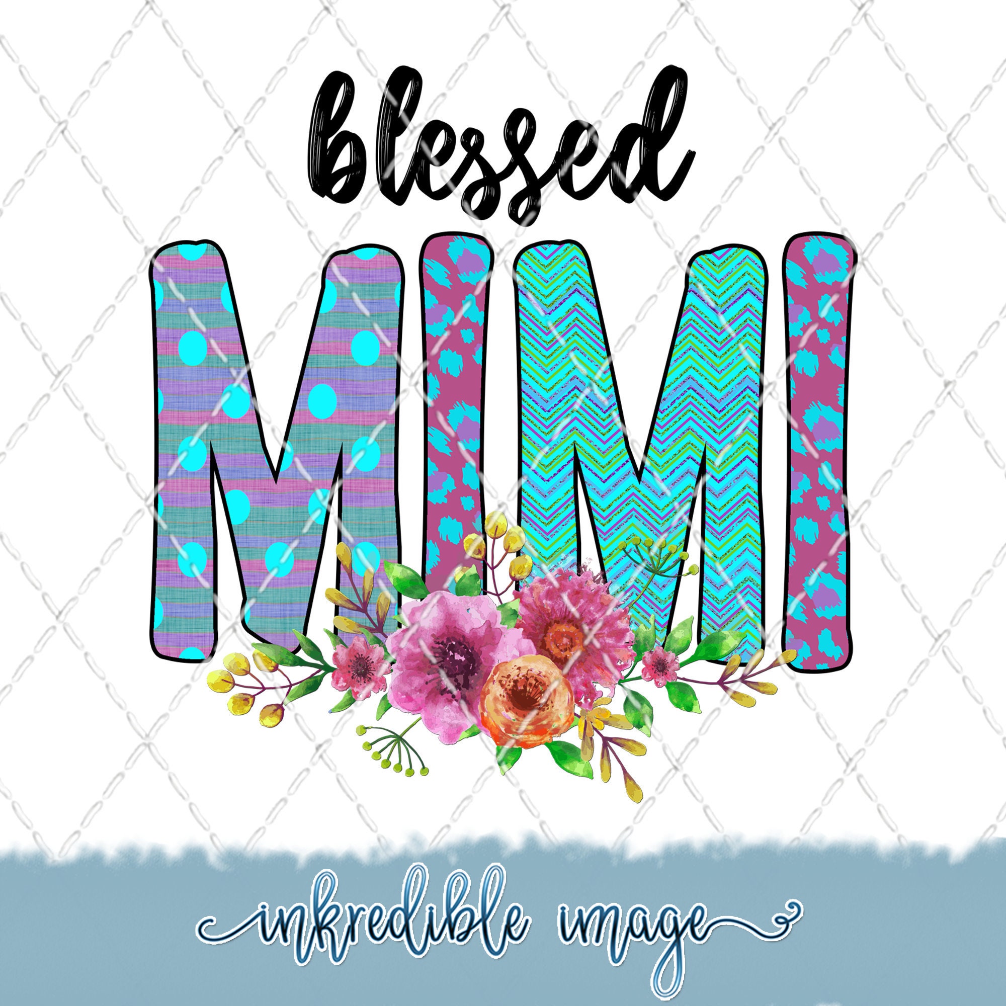 Blessed Mimi Sublimation PNG Digital Download Digital Design Shirt ...